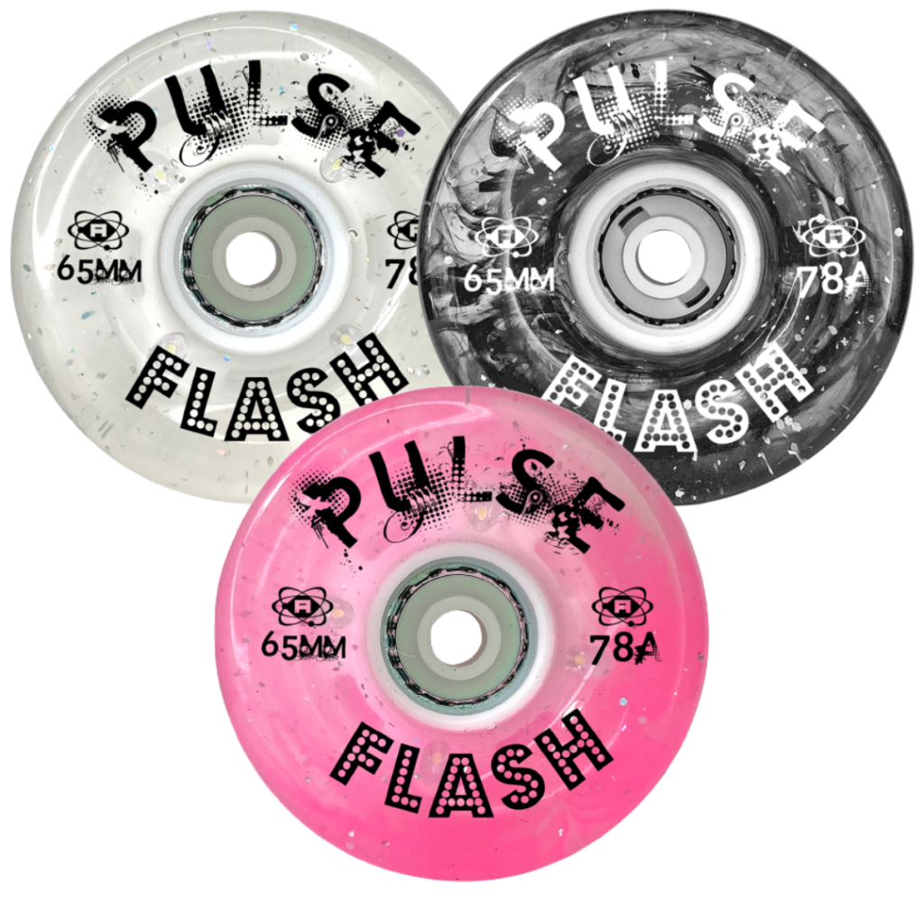 Atom Pulse Flash Glitter Outdoor Wheels (4-Pack) - Devaskation.com