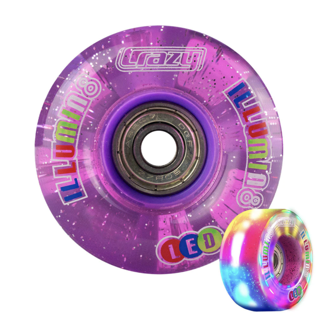 Crazy Skates - ILLUMIN8 Light Up Quad Wheels (4-pack) - Devaskation.com