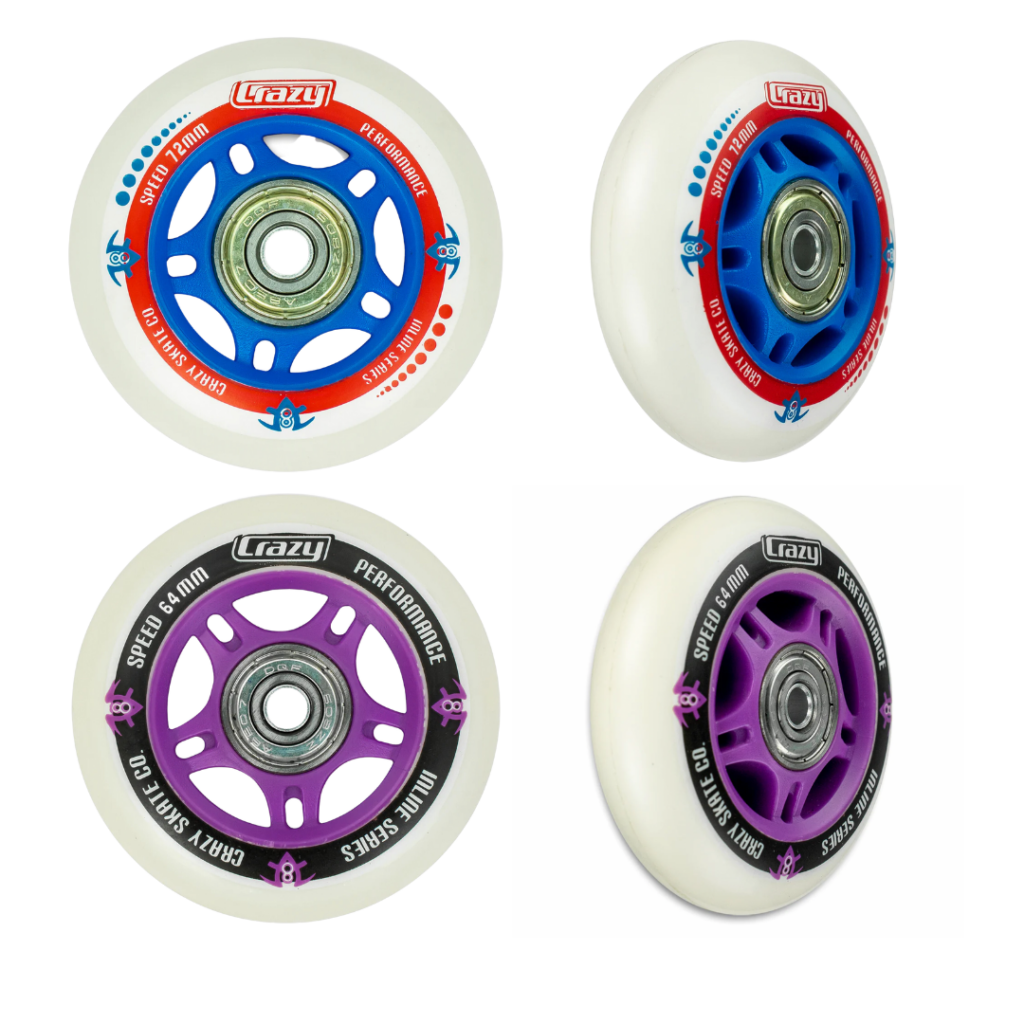 Crazy Skates - 168 Inline Speed Wheels (4-pack) - Devaskation.com
